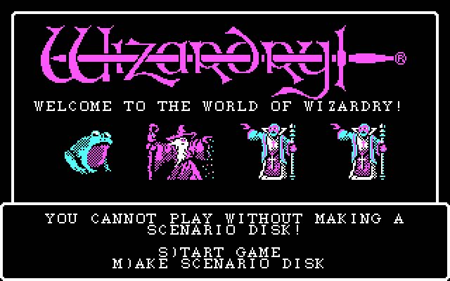 Image wizardry1-splash.jpg, screenshot of Wizardry 1: Proving grounds ...